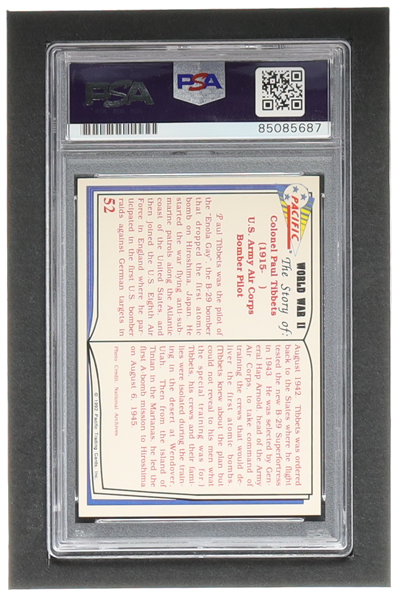 Paul Tibbets Signed 1992 Pacific The Story of World War II 50th ...