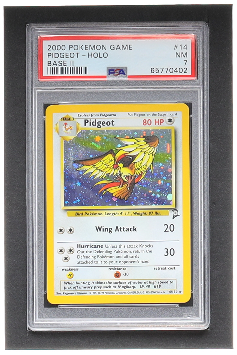 Pidgeot 2000 Pokemon Base 2 Unlimited #14 Holo (PSA 7) | Pristine Auction