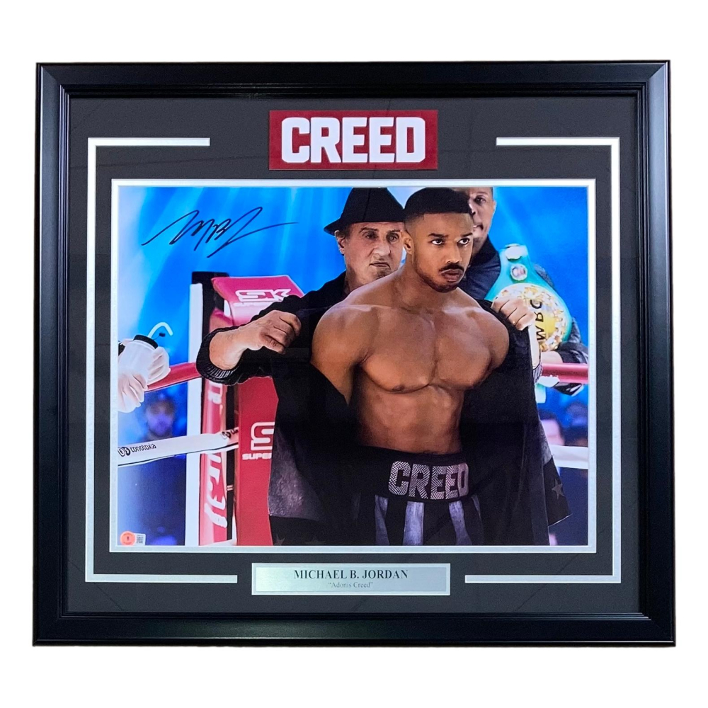 Michael B. Jordan Signed "Creed" Custom Framed Photo Display (Beckett ...