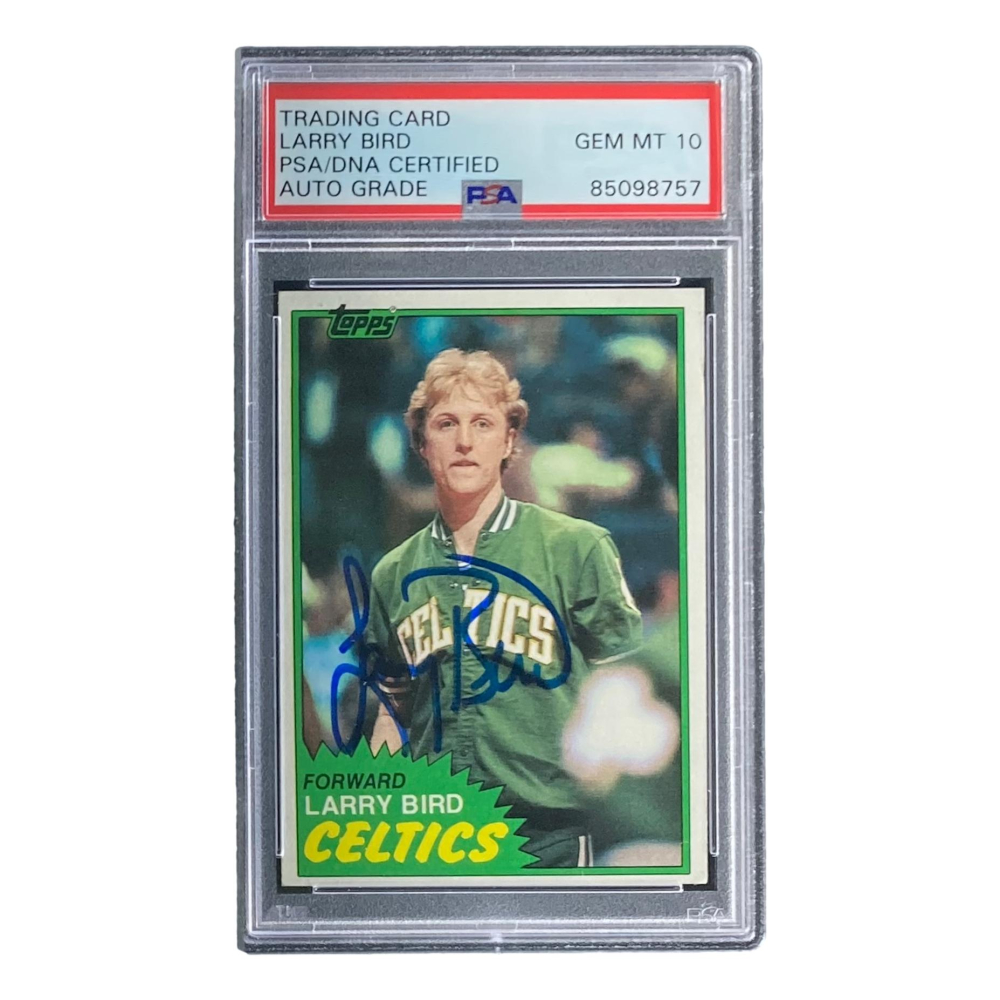 Larry Bird Signed 1981-82 Topps #4 (PSA | Autograph Graded 10 ...