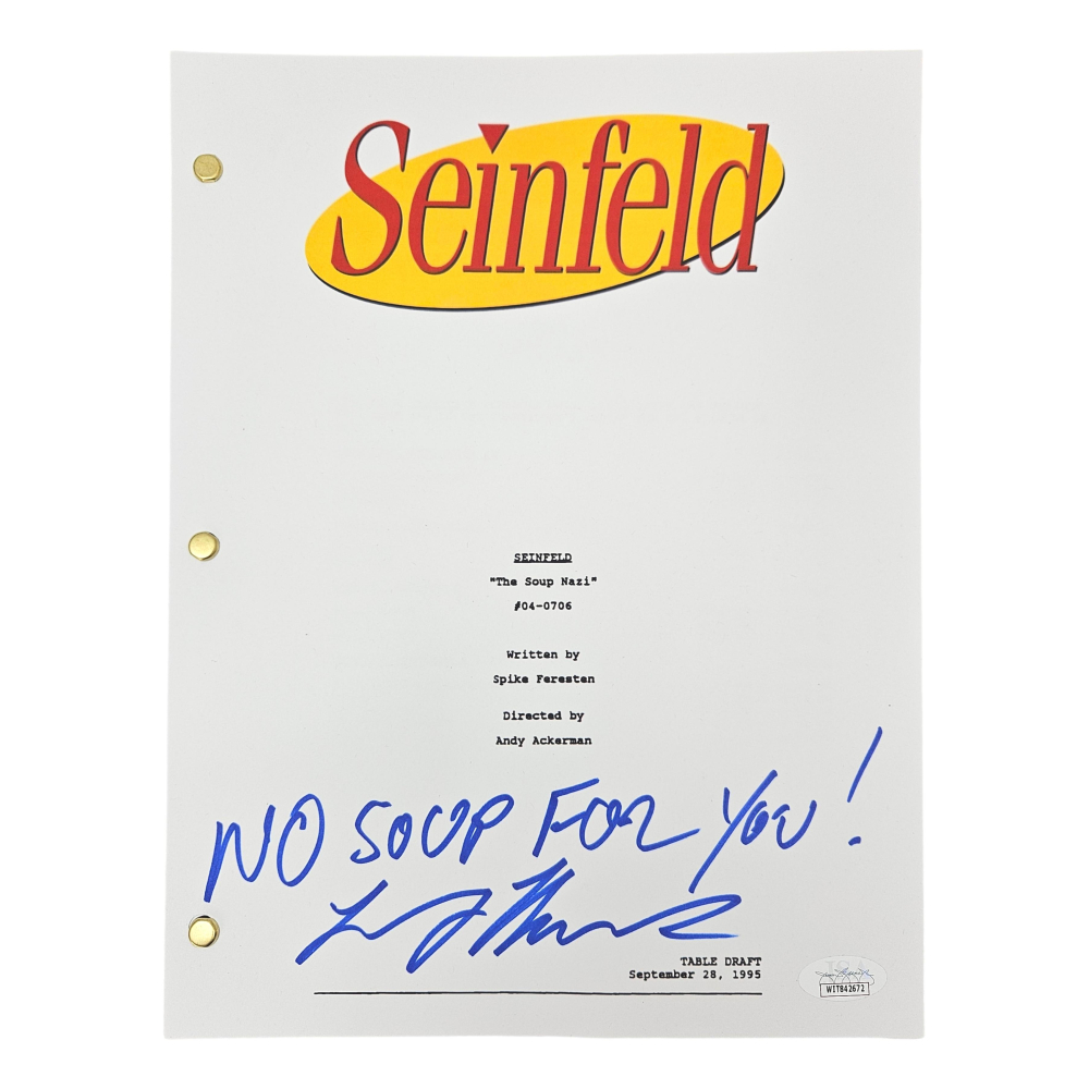 Larry Thomas Signed "Seinfeld: The Soup Nazi" Full Episode Script ...