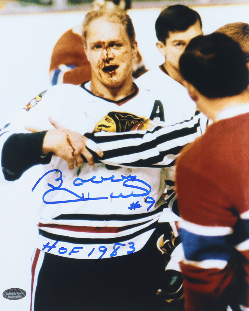Bobby Hull Signed Blackhawks 8x10 Photo Inscribed "HOF 1983" (Schwartz ...