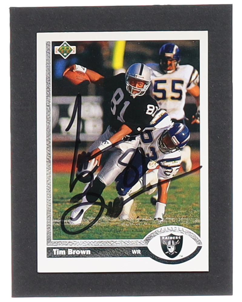 Tim Brown Signed 1991 Upper Deck #294 (Beckett) | Pristine Auction