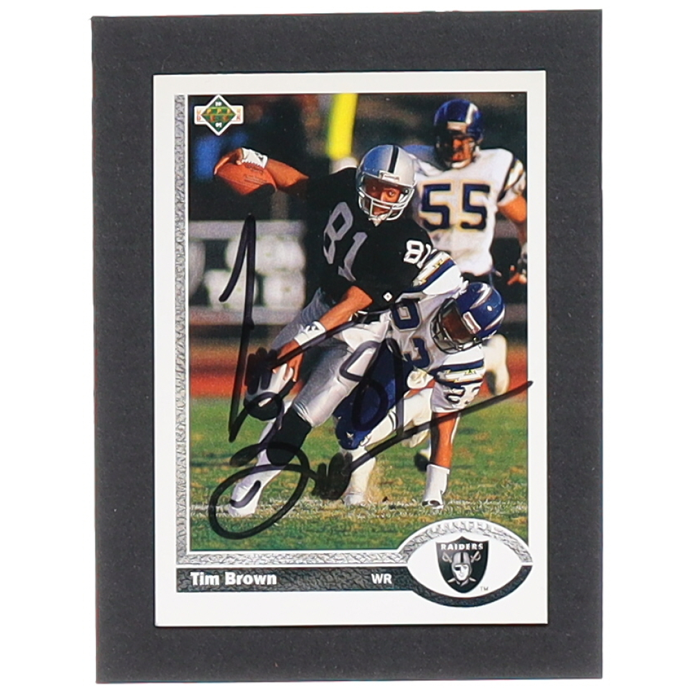 Tim Brown Signed 1991 Upper Deck #294 (Beckett) | Pristine Auction