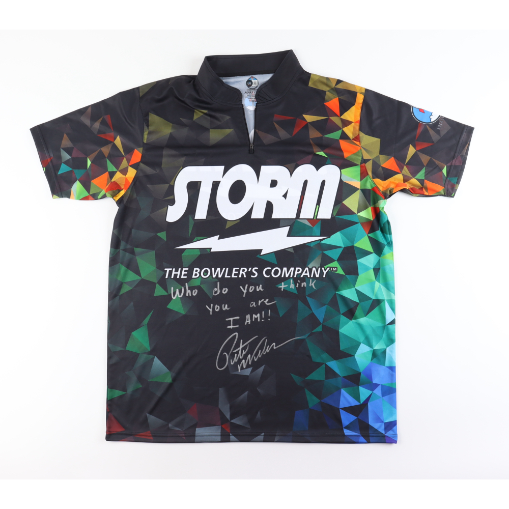 Pete Weber Signed Bowling Jersey Inscribed "Who Do You Think You Are I ...