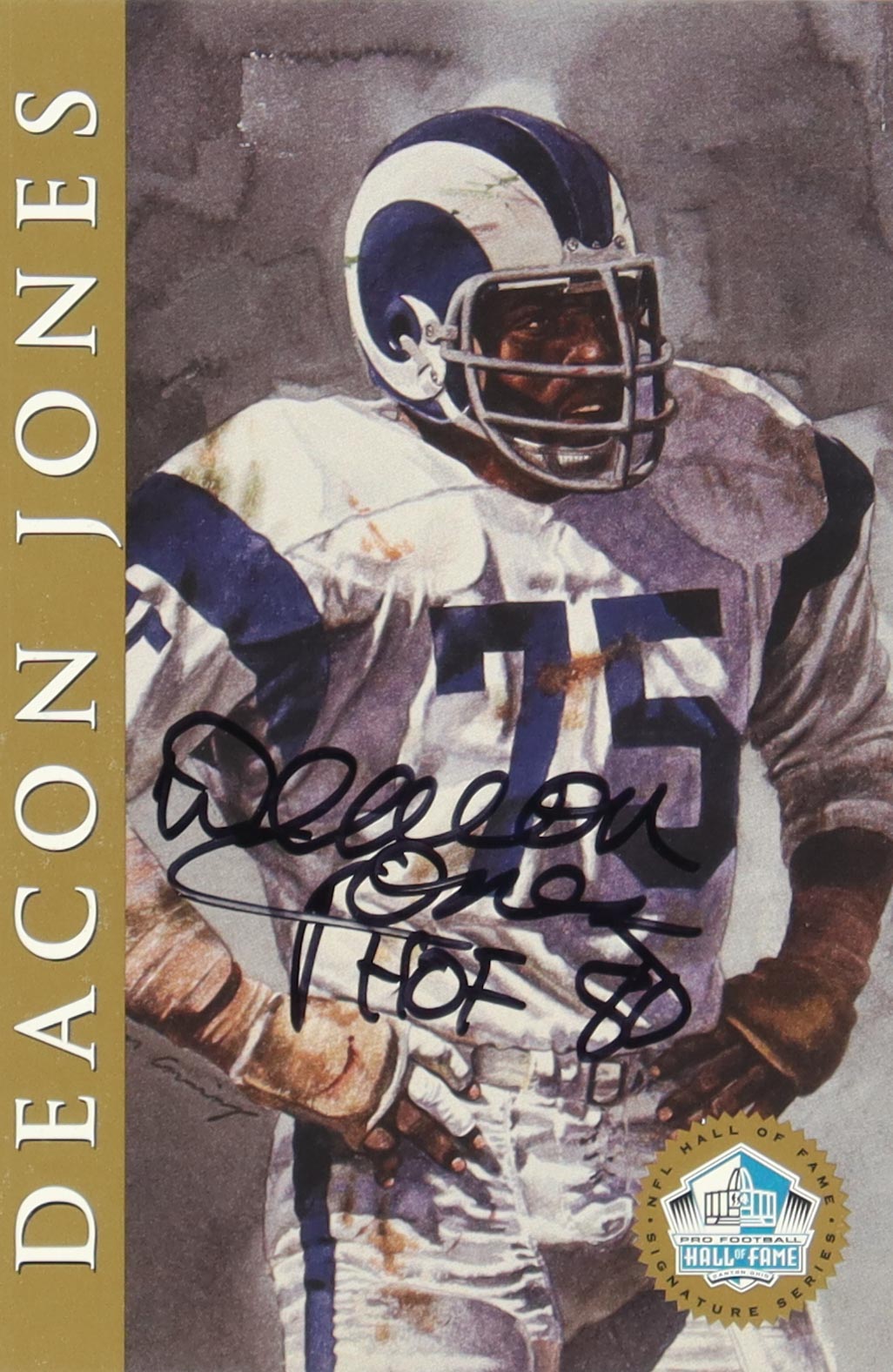 Deacon Jones 1998 Ron Mix HOF Platinum Autographs #48 (Beckett ...