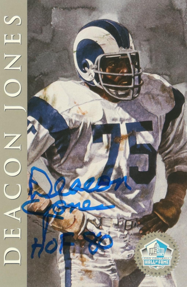 Deacon Jones 1998 Ron Mix HOF Platinum Autographs #48 (Beckett ...
