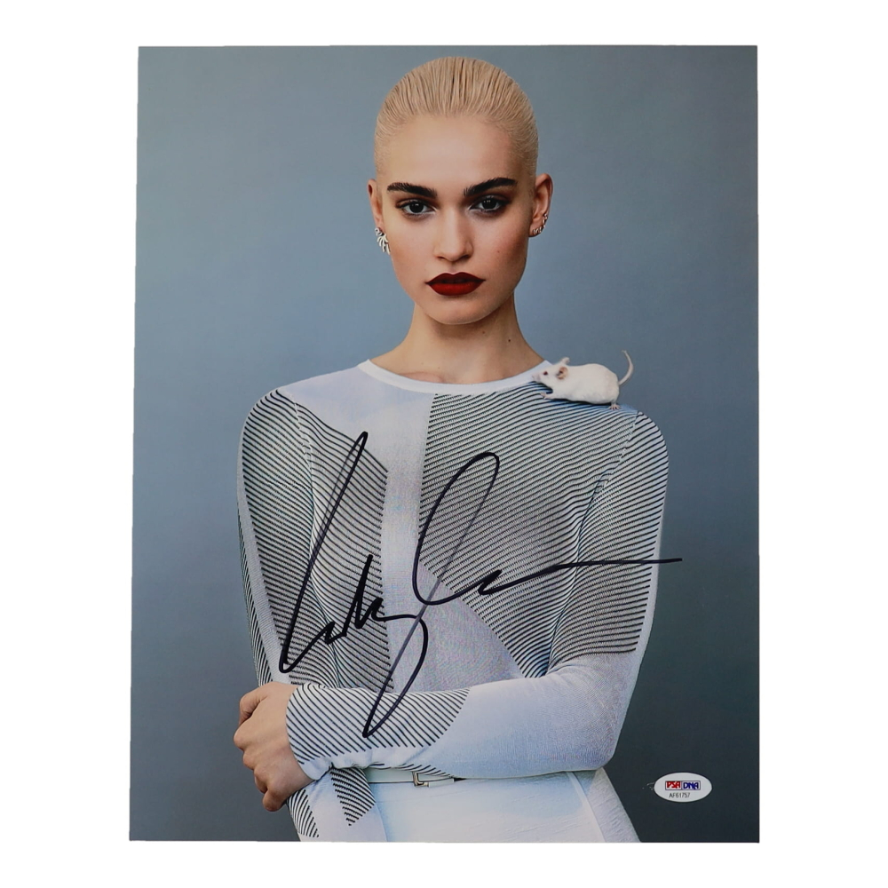 Lily James Signed 11x14 Photo (PSA) | Pristine Auction