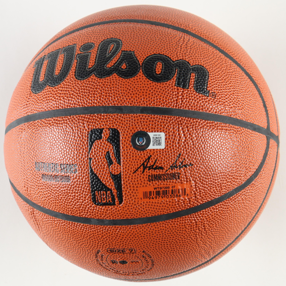 Allen Iverson Signed NBA Basketball with Display Stand (Beckett ...