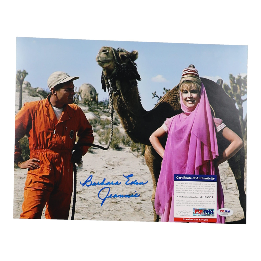 Barbara Eden Signed "I Dream of Jeannie" 11x14 Photo Inscribed "Jeannie" (PSA) | Pristine Auction