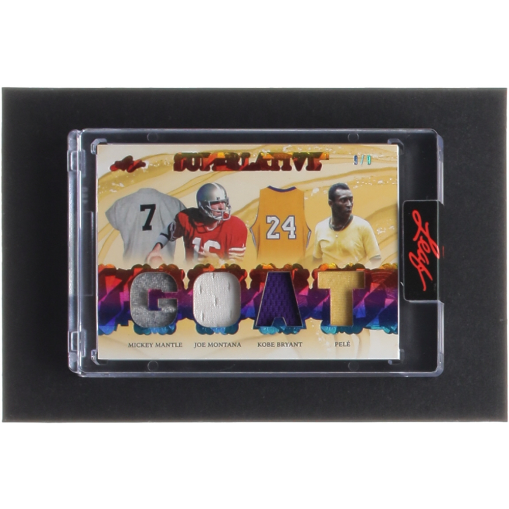 Mickey Mantle / Joe Montana / Kobe Bryant / Pele 2023 Leaf Superlative ...
