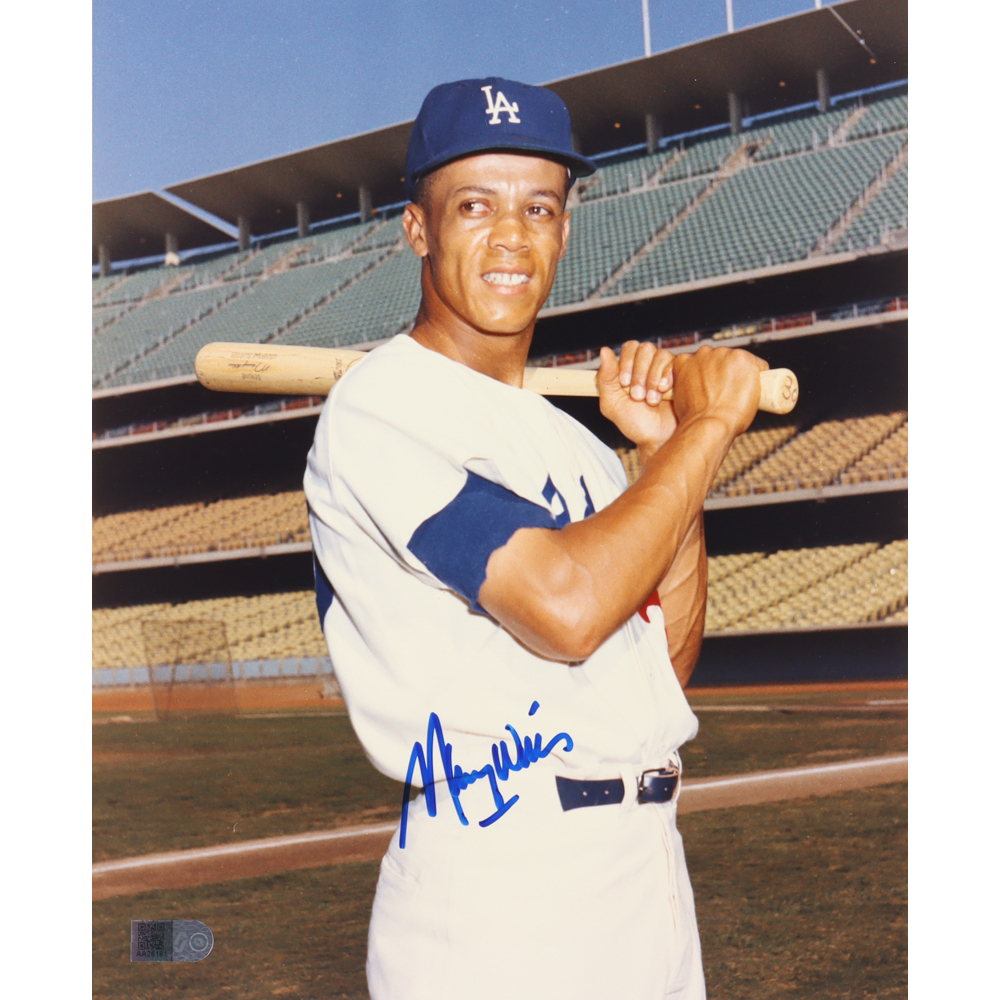 Maury Wills Signed Dodgers 8x10 Photo (AIV) | Pristine Auction