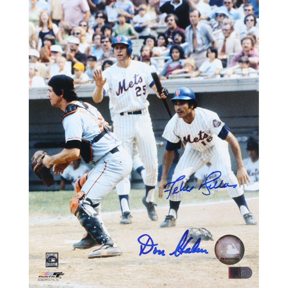 Don Hahn & Felix Millan Signed Mets 8x10 Photo (AIV) | Pristine Auction