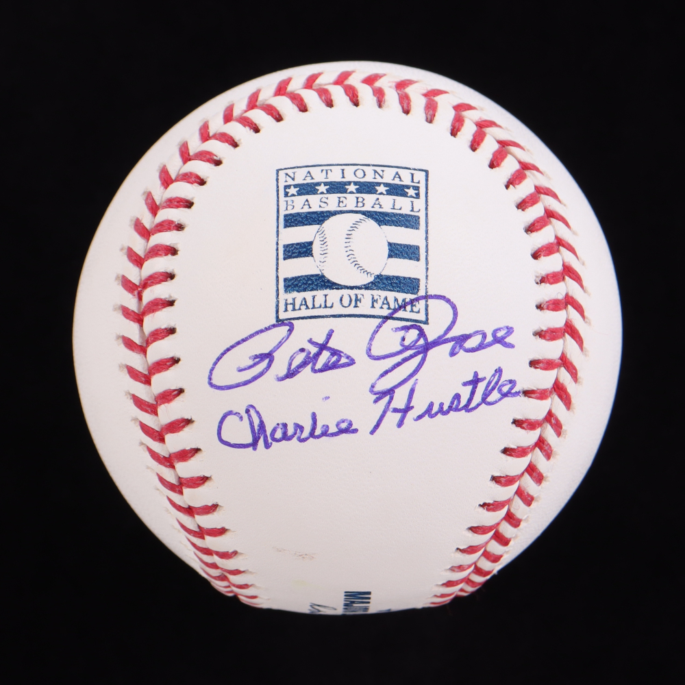 Pete Rose Signed OML Hall of Fame Logo Baseball Inscribed "Charlie ...