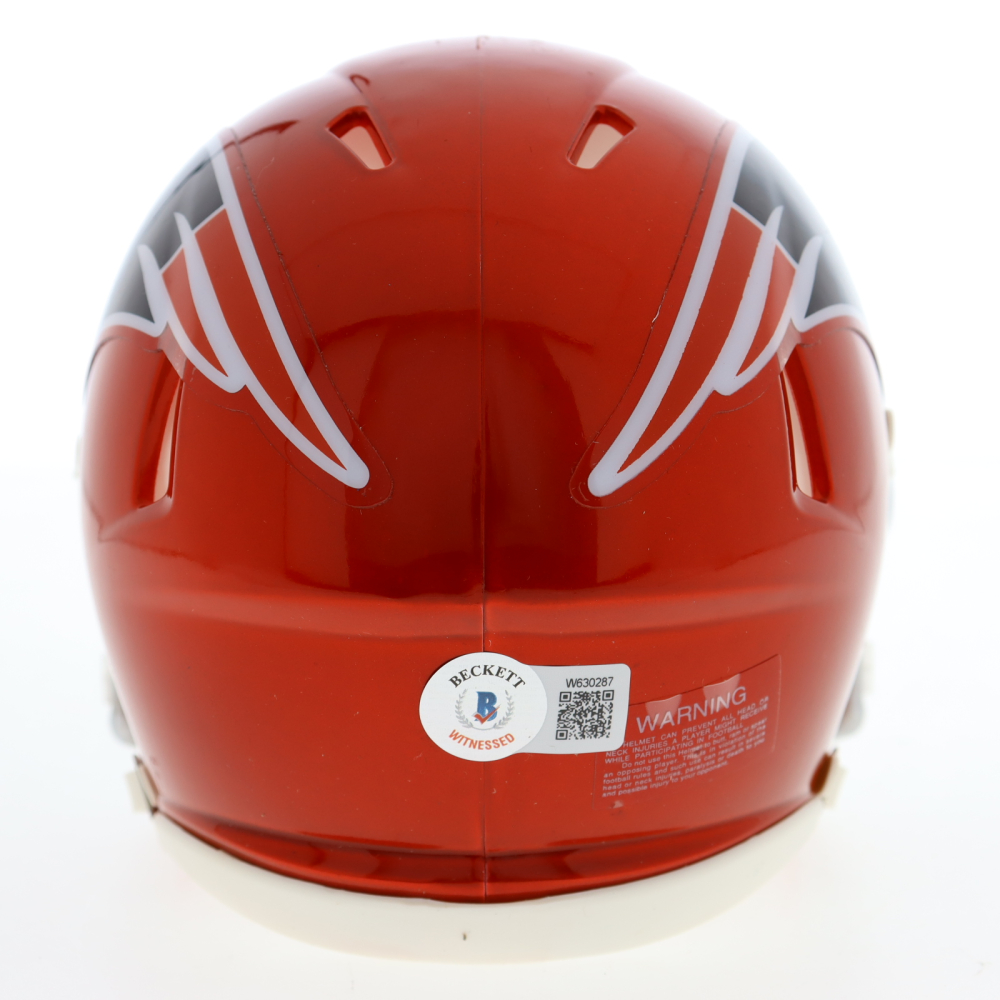 Mac Jones Signed Patriots Flash Alternate Speed Mini Helmet (Beckett ...