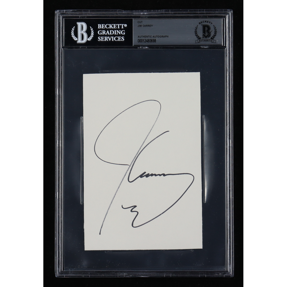 Jim Carrey Signed Cut (BAS) | Pristine Auction
