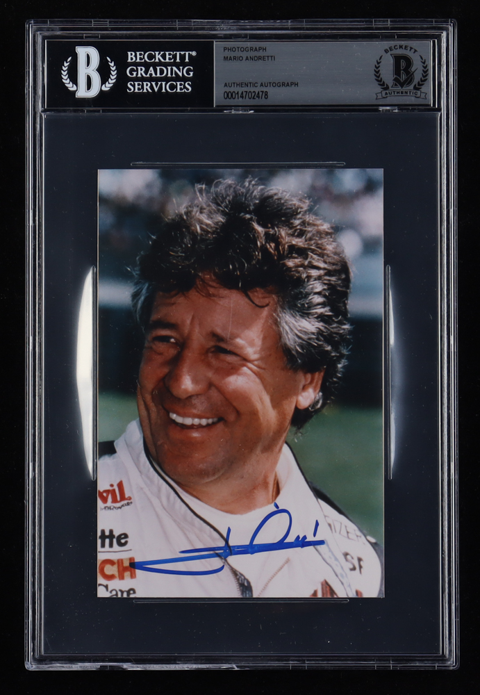 Mario Andretti Signed 4x6 Photo (Beckett) | Pristine Auction