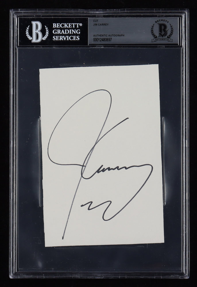 Jim Carrey Signed Cut (BAS) | Pristine Auction