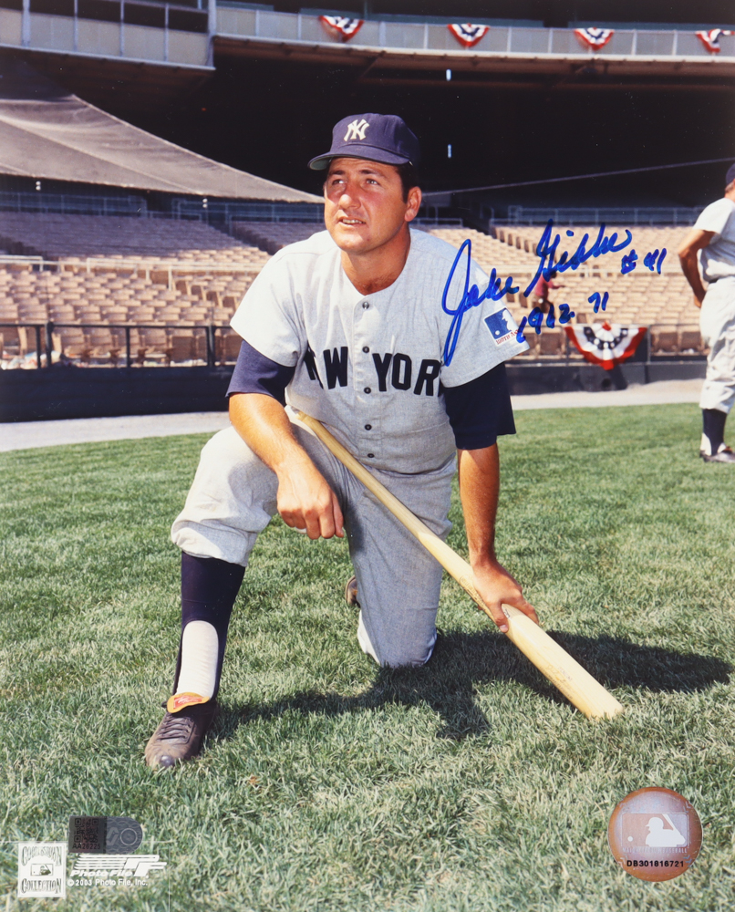 Jake Gibbs Signed Yankees 8x10 Photo Inscribed "1996-71" (AIV ...