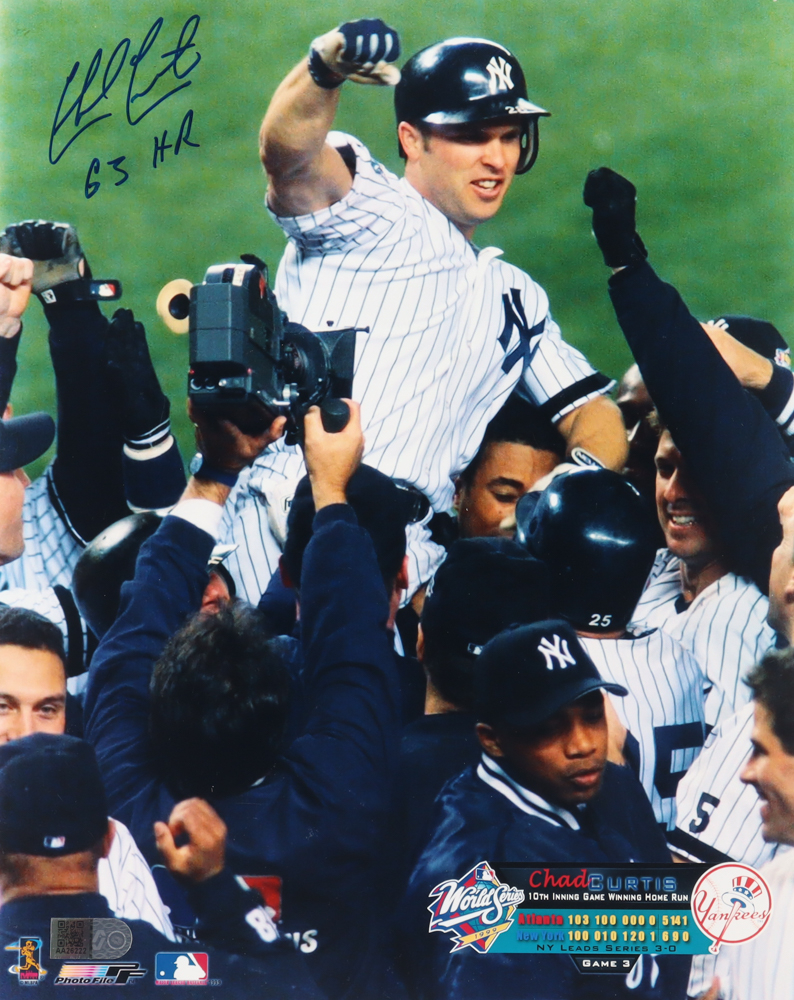 Chad Curtis Signed Yankees 8x10 Photo Inscribed "63 HR" (AIV ...