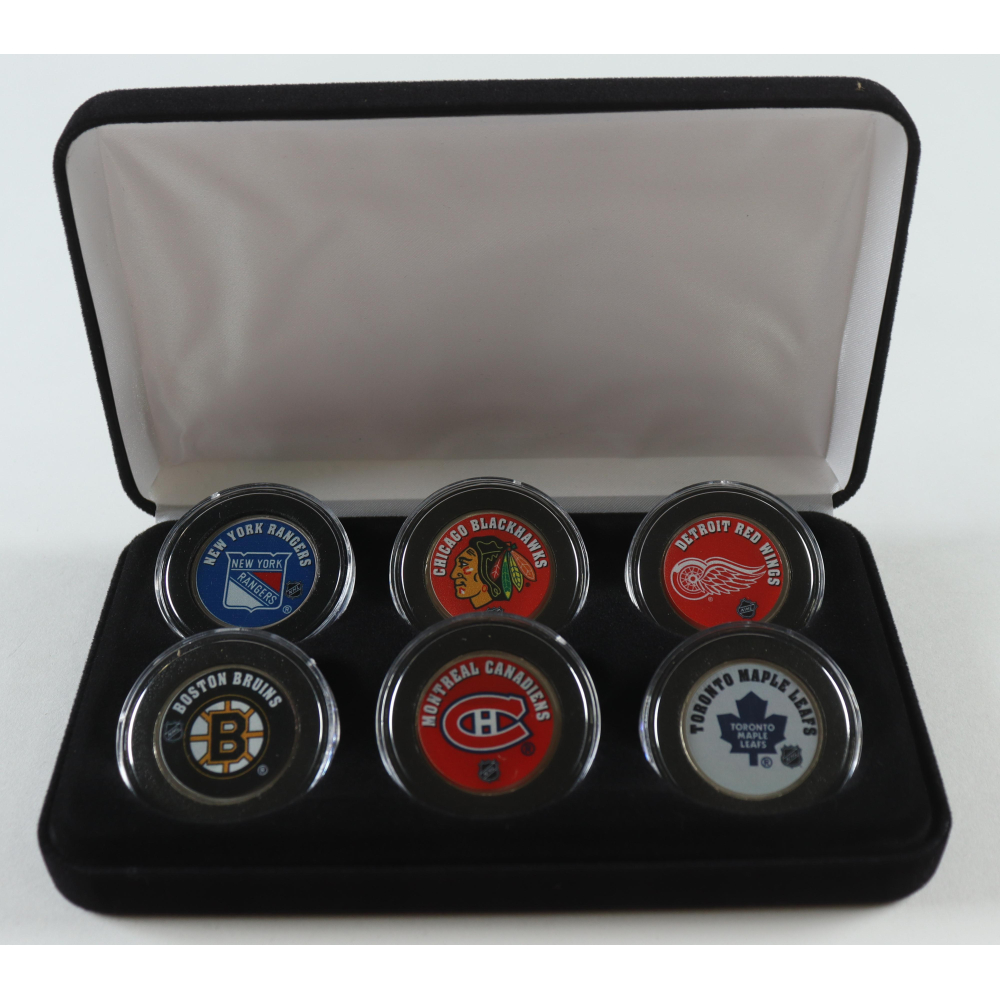 NHL Hockey "The Original Six" Colorized US Coin Set | Pristine Auction