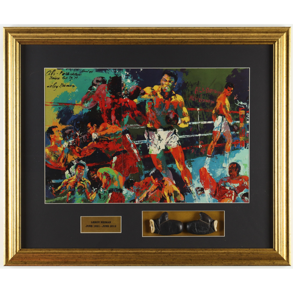 Leroy Neiman "Ali Vs Foreman" Custom Framed Art Print With Set Of 1960 ...