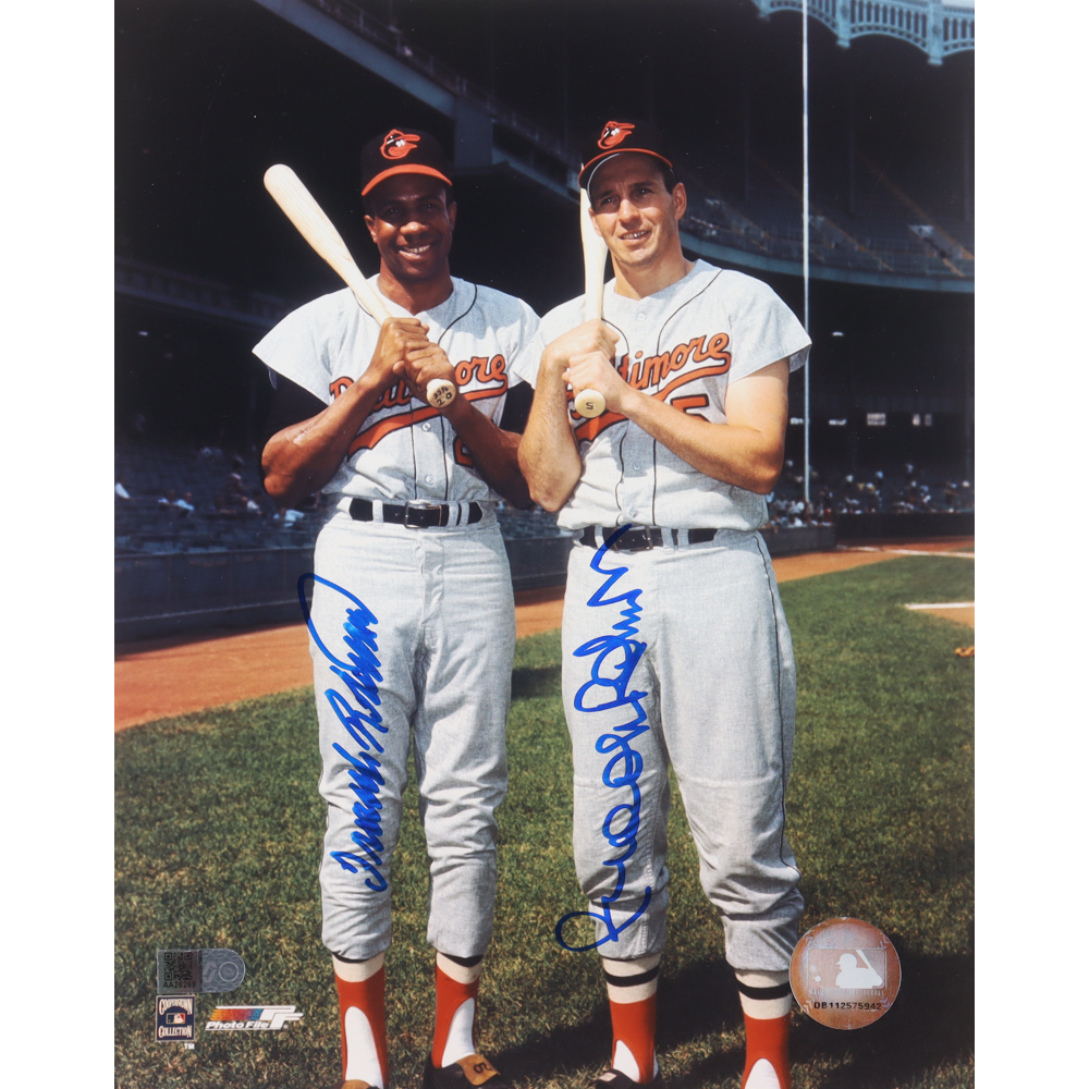 Brooks Robinson & Frank Robinson Signed Orioles 8x10 Photo (AIV ...