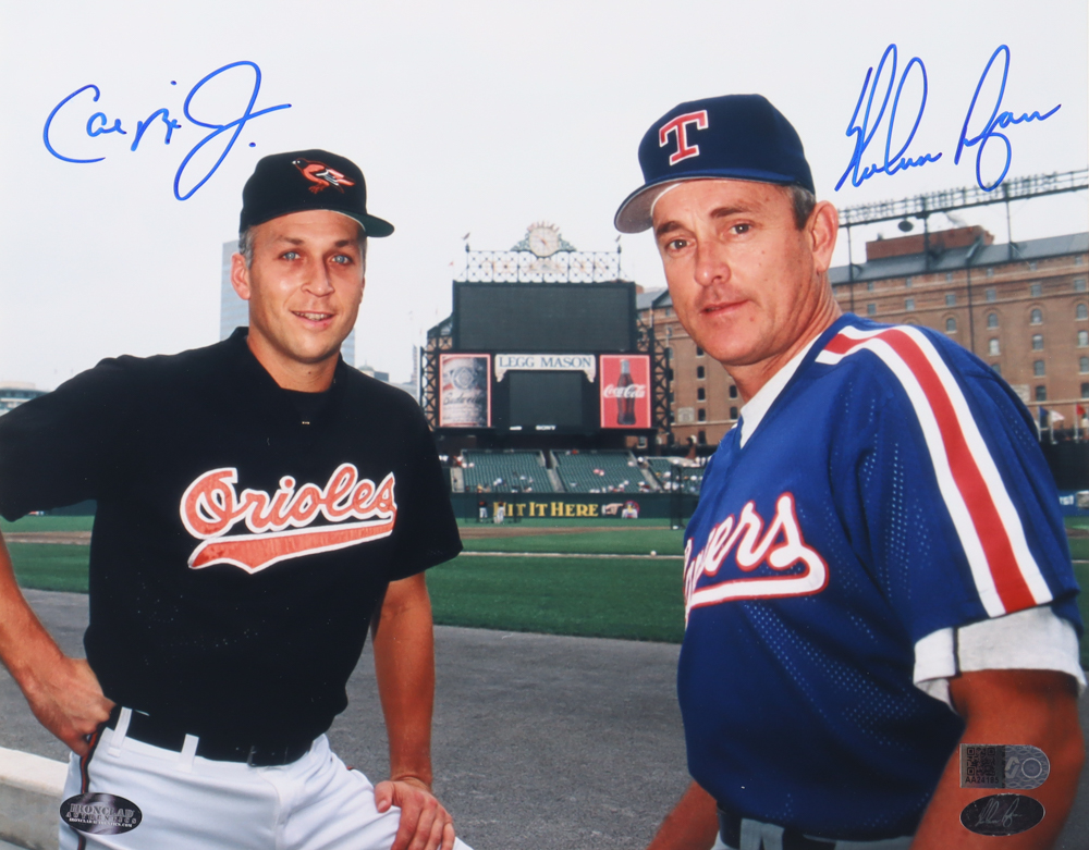 Cal Ripken Jr. & Nolan Ryan Signed 8x10 Photo (AIV) | Pristine Auction
