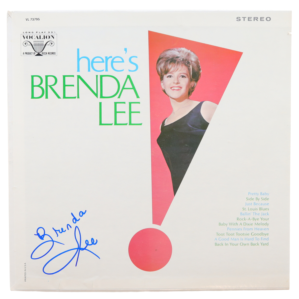 Brenda Lee Signed "Here's Brenda Lee" Vinyl Record Album Cover (JSA ...