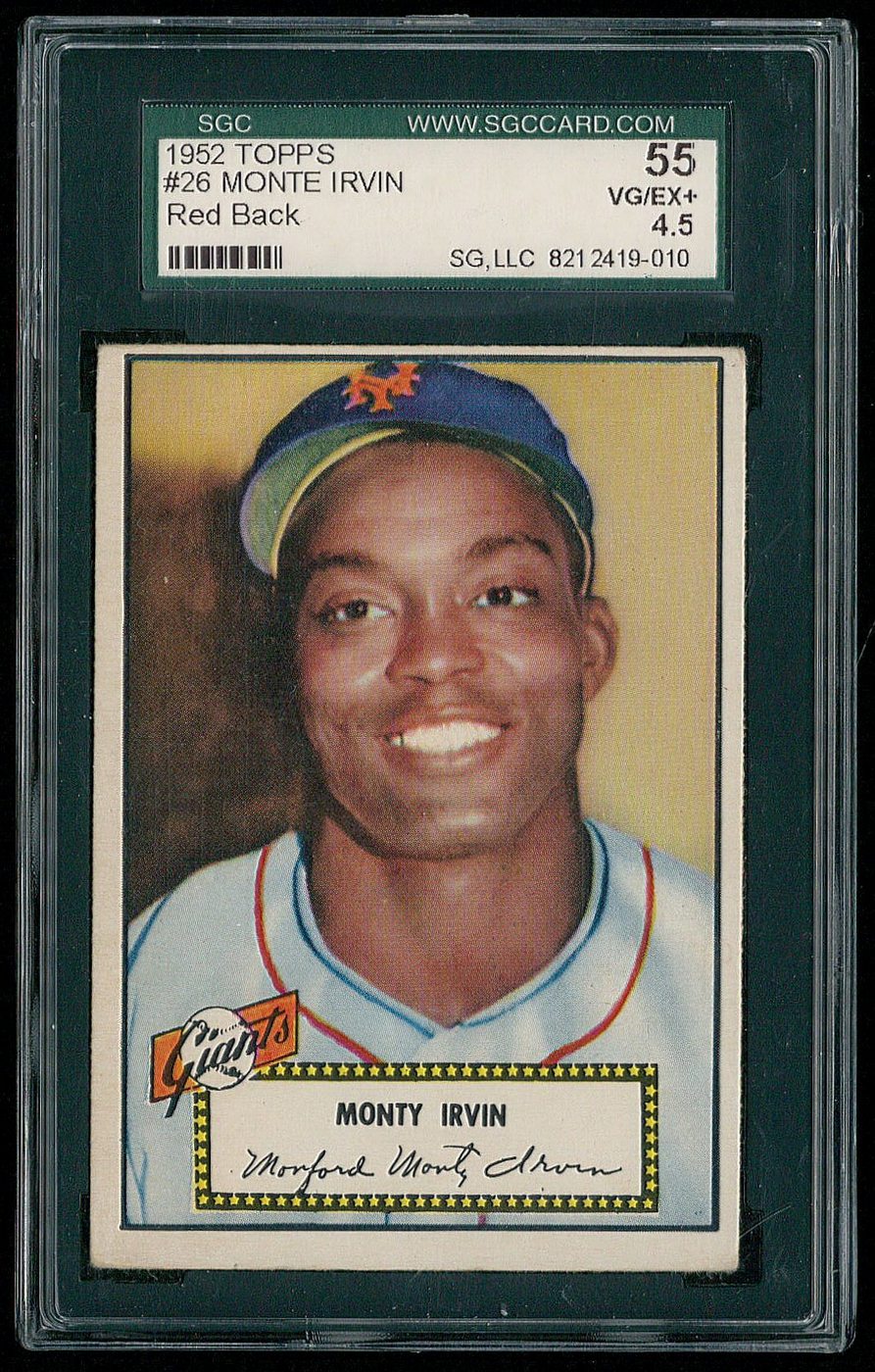Monte Irvin 1952 Topps #26 (SGC 4.5) | Pristine Auction