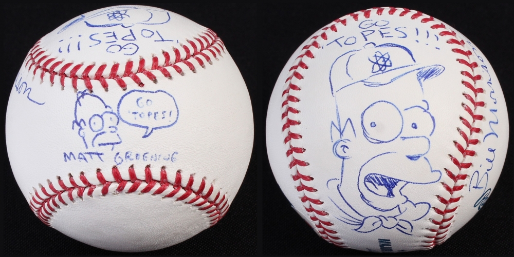 Matt Groening & Bill Morrison Dual Signed "The Simpsons" OML Baseball ...