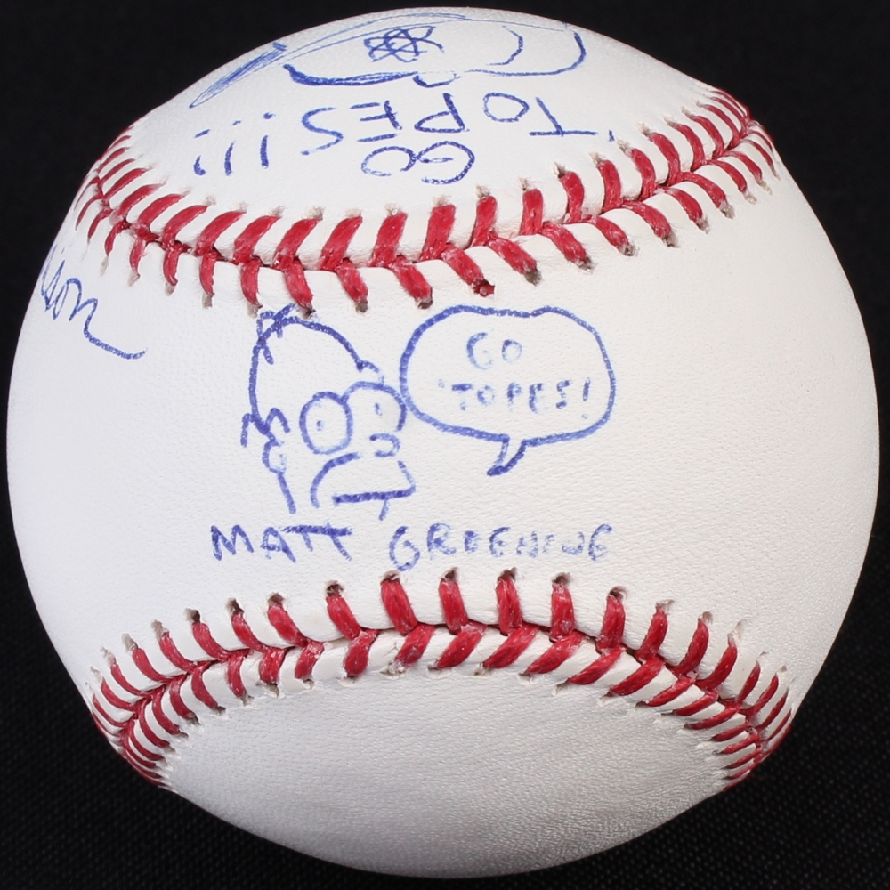 Matt Groening & Bill Morrison Dual Signed "The Simpsons" OML Baseball ...