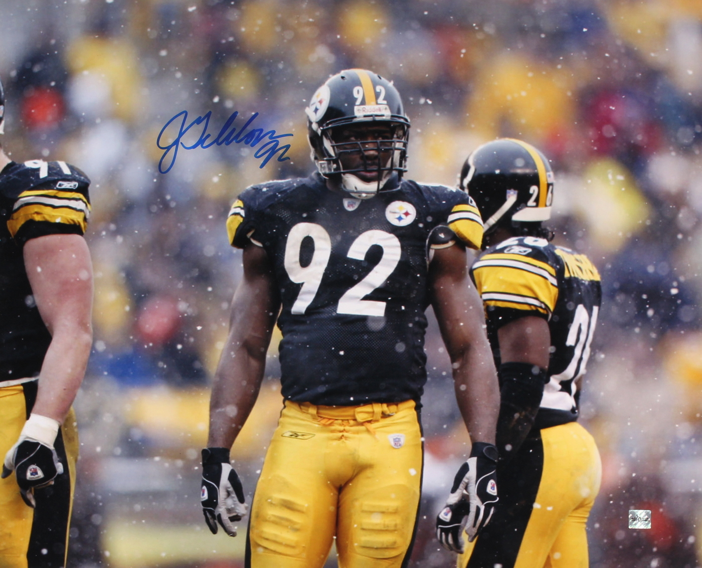 Jason Gildon Signed Steelers 16x20 Photo (SI COA) | Pristine Auction