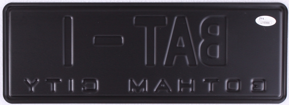 Adam West Signed Bat-1 Gotham City License Plate Prop Replica (JSA COA ...