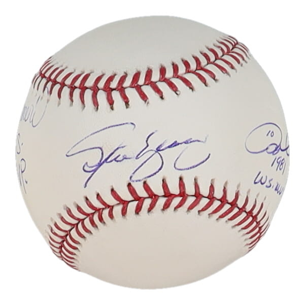 Steve Yeager, Ron Gey & Pedro Guerrero Signed OML Baseball Inscribed ...