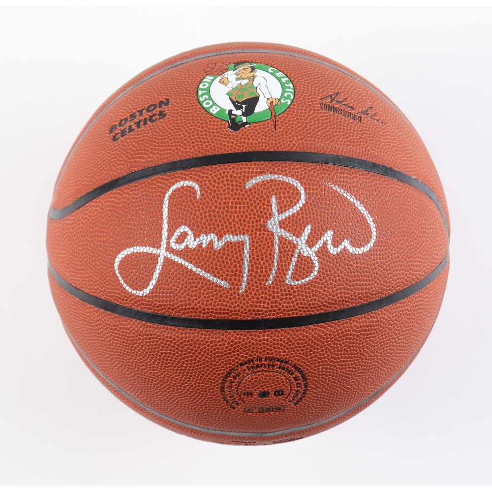 Larry Bird Signed Celtics Logo NBA Basketball (Schwartz & Bird ...