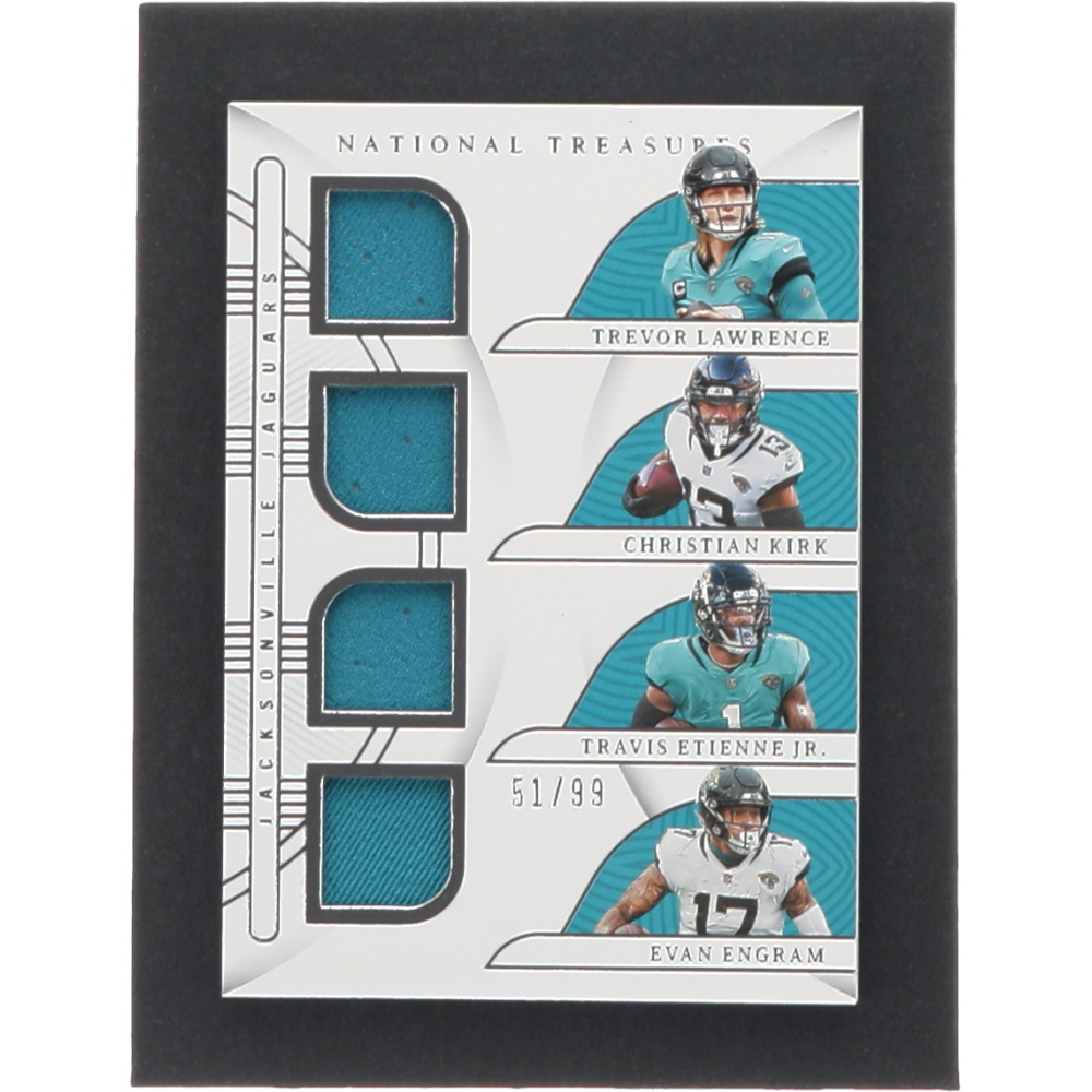 Trevor Lawrence / Christian Kirk / Evan Engram / Travis Etienne Jr. 2022 Panini National ...