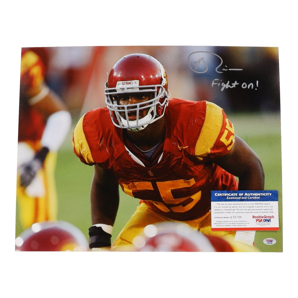 Keith Rivers Signed USC Trojans 16x20 Photo Inscribed "Fight On!" (PSA ...