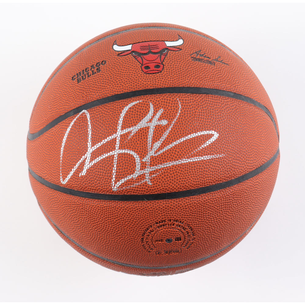 Dennis Rodman Signed Bulls Logo NBA Basketball (Schwartz) | Pristine ...