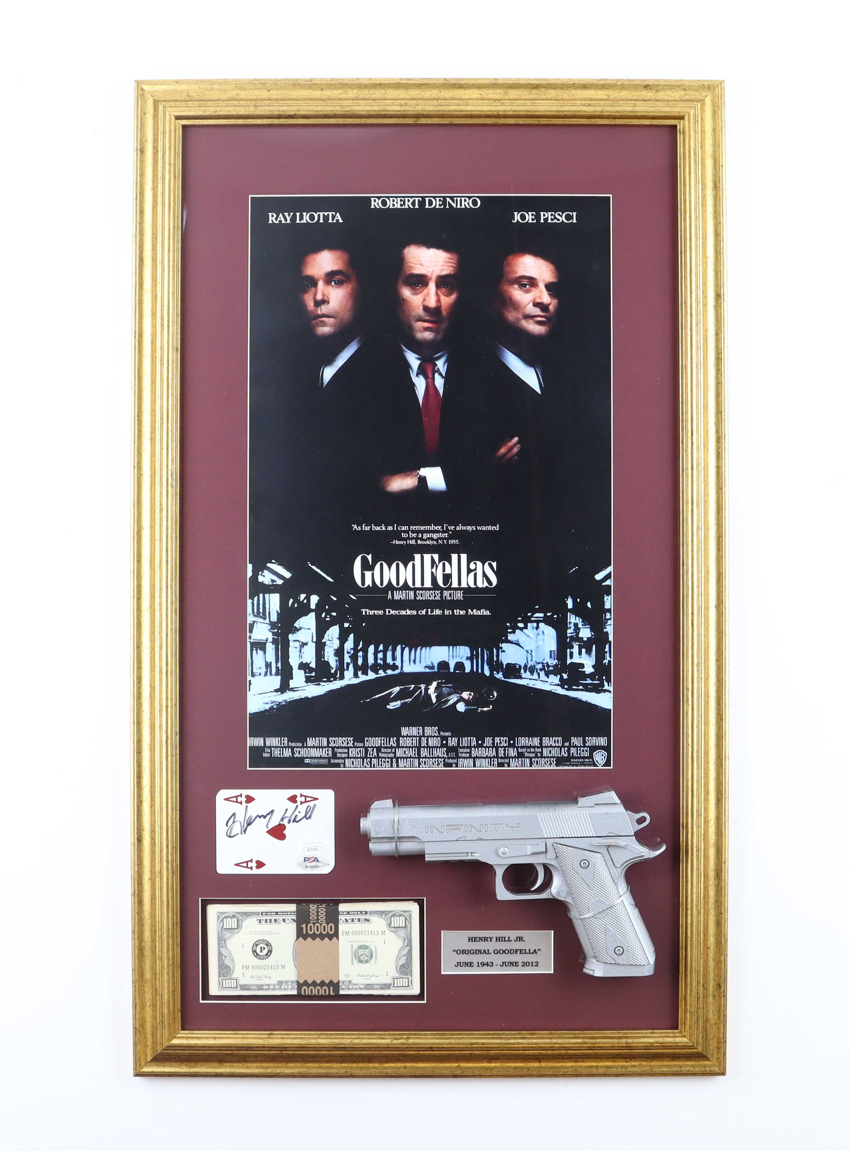 Henry Hill Signed "Goodfellas" Custom Framed Playing Card with Movie ...