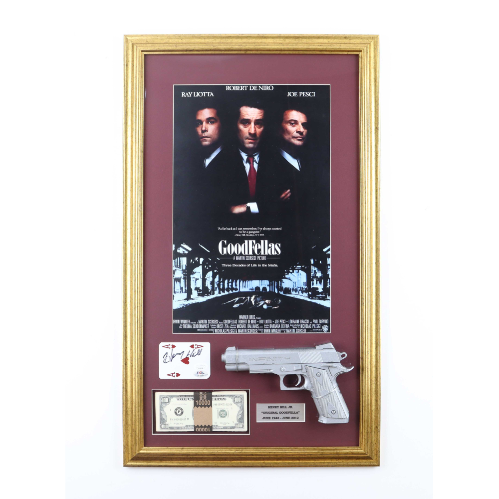Henry Hill Signed "Goodfellas" Custom Framed Playing Card with Movie ...
