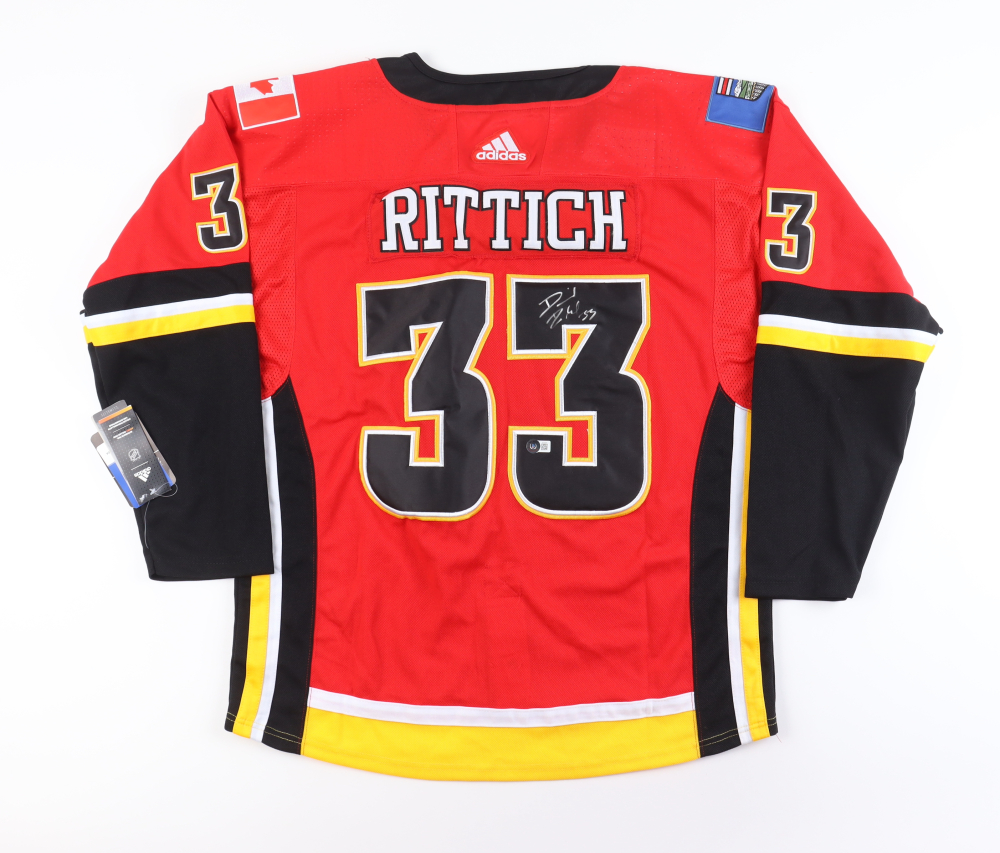 David Rittich Signed Flames Jersey | Pristine Auction
