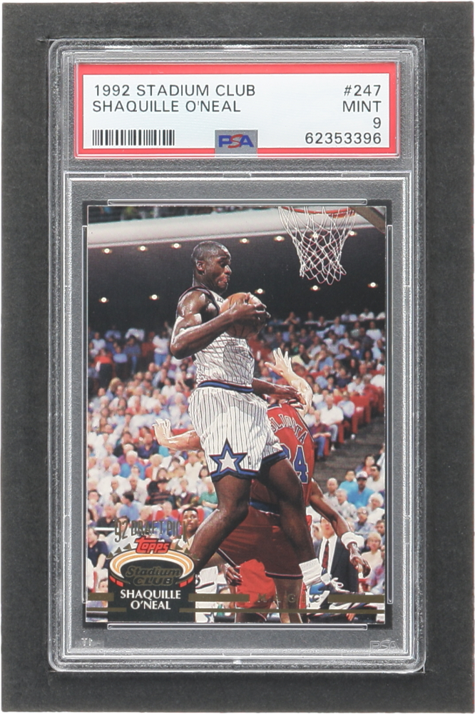 Shaquille O'Neal 1992-93 Stadium Club #247 RC (PSA 9) | Pristine Auction