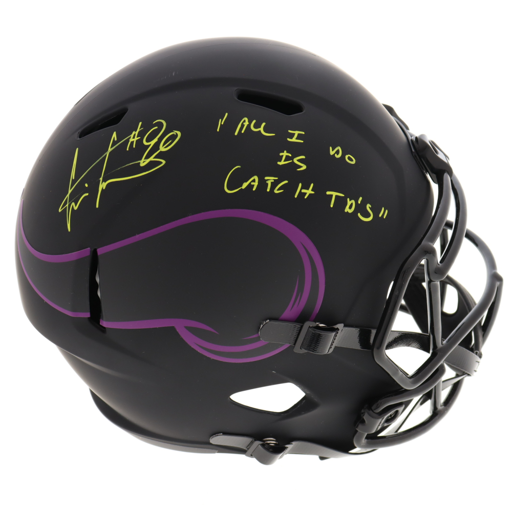 Cris Carter Signed Vikings Full-Size Eclipse Alternate Speed Helmet ...