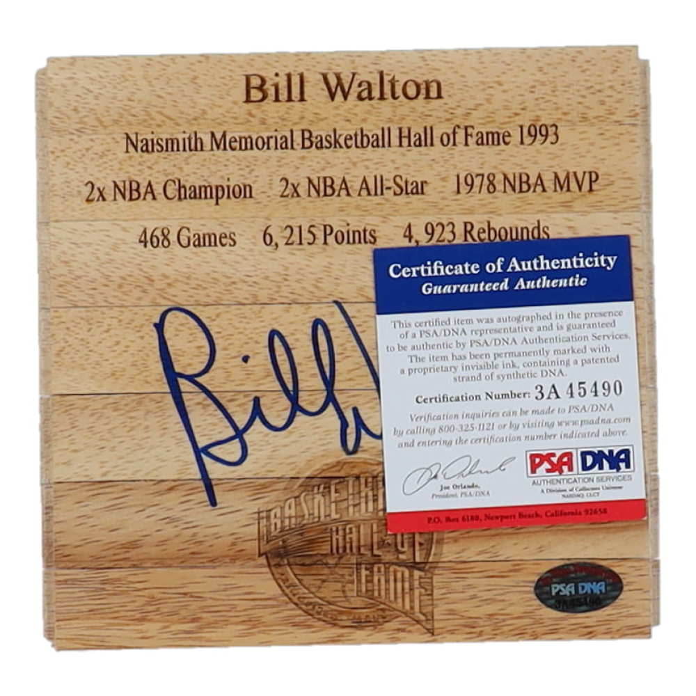 Bill Walton Signed Hall of Fame 6x6 Floor Piece (PSA) | Pristine Auction