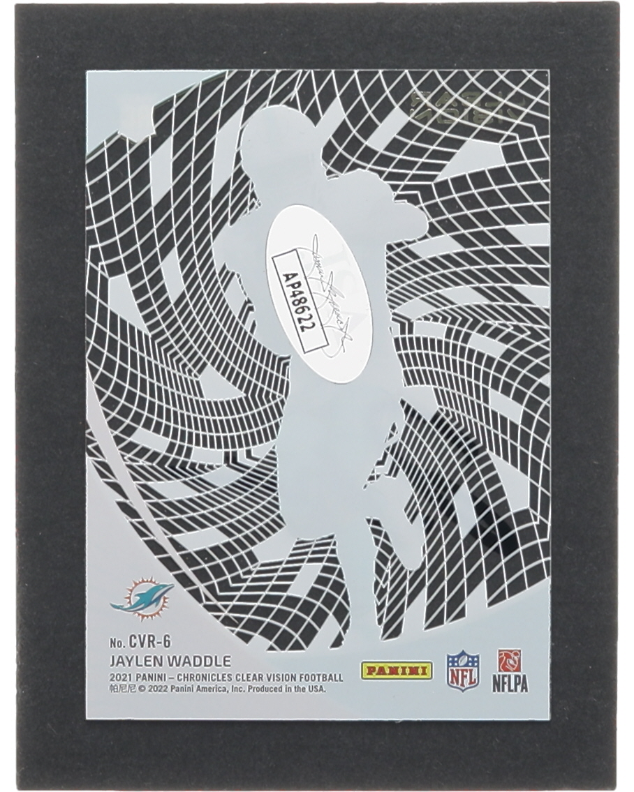 Jaylen Waddle Signed 2021 Panini Chronicles Clear Vision Rookies #6 RC ...