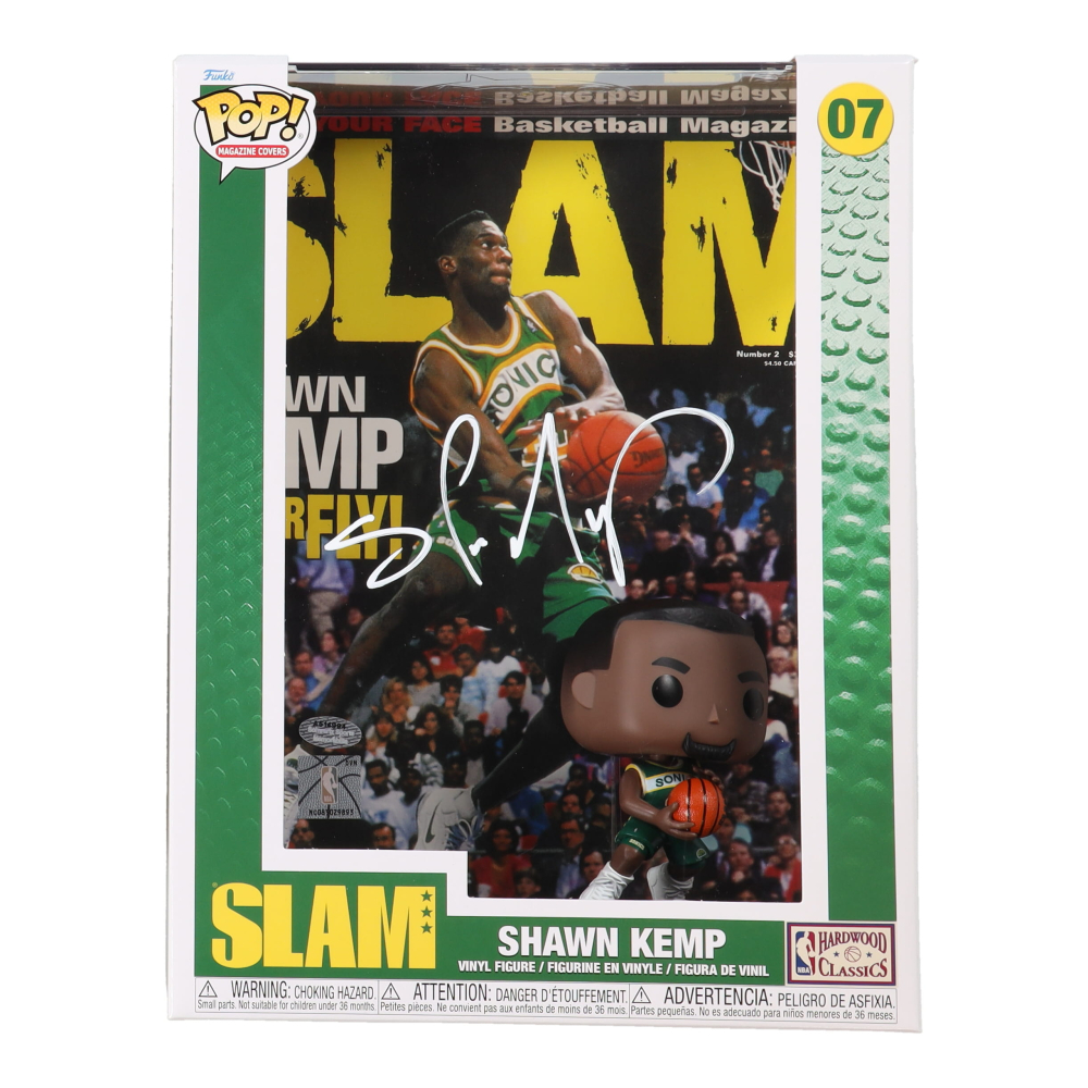 Shawn Kemp Signed Supersonics #07 NBA SLAM Funko Pop! Cover Vinyl ...