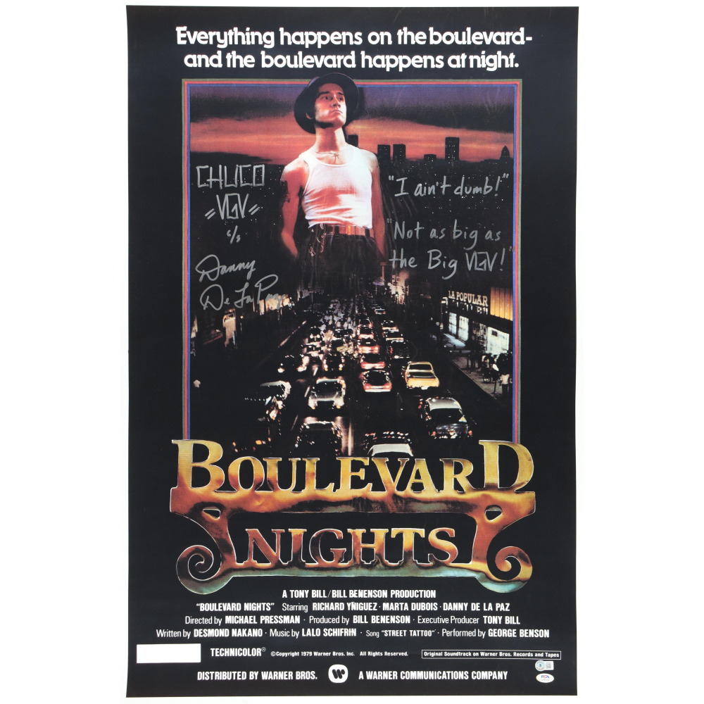 Danny De La Paz Signed "Boulevard Nights" 27x40 Movie Poster With ...