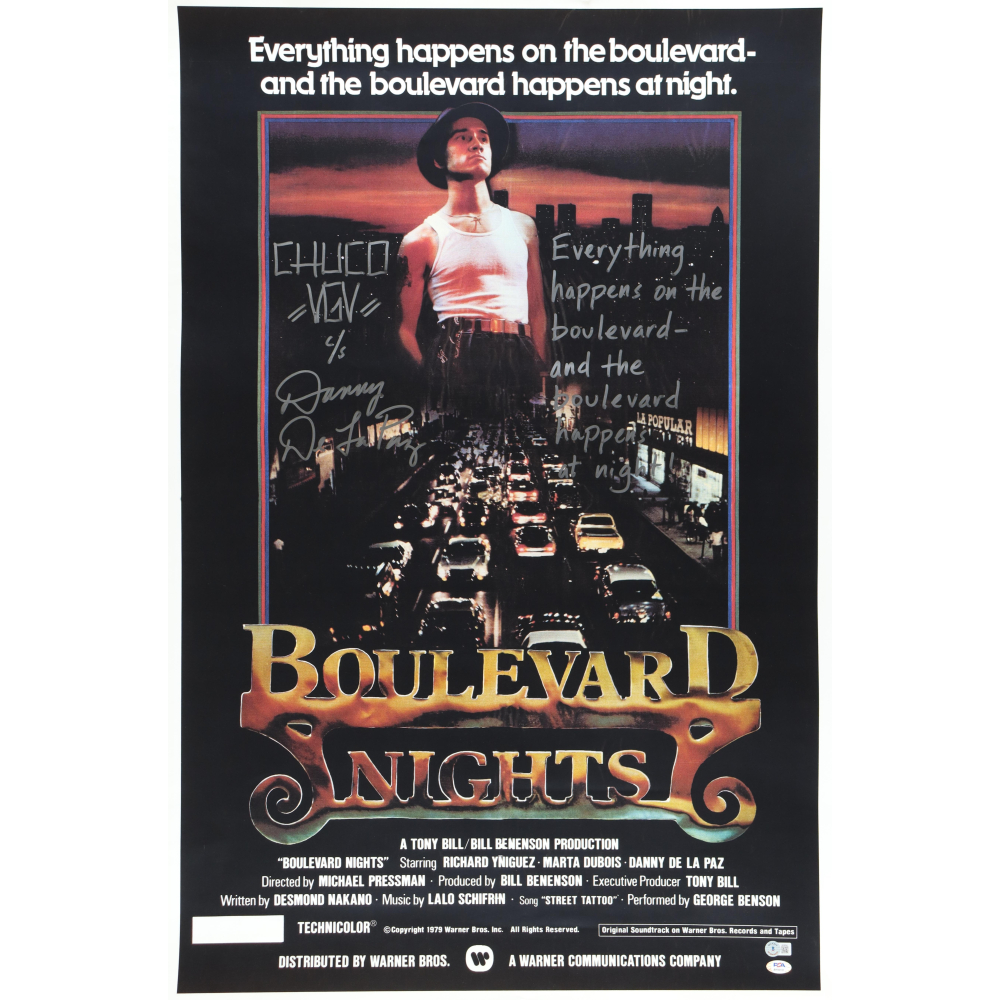 Danny De La Paz Signed "Boulevard Nights" 27x40 Movie Poster With ...