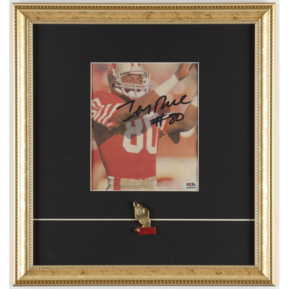 Jerry Rice Signed 49ers Custom Framed Photo Display With Official ...